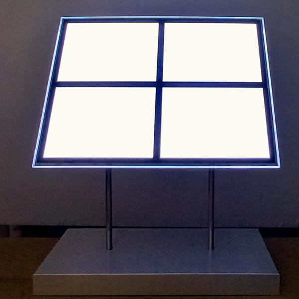 2 x A4 Floor Standing LED Window Display White Light Display